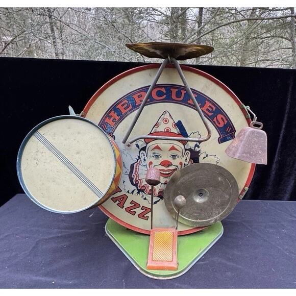 Marx | Toys | Rare Chein Co Antique Hercules Clown Jazz Band Litho ...
